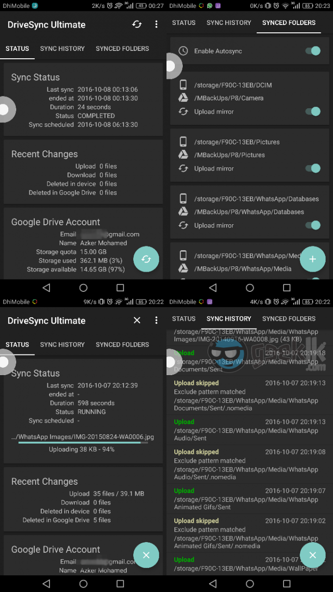 DriveSync - A premium Android app to sync your Smartphone | GeekLK